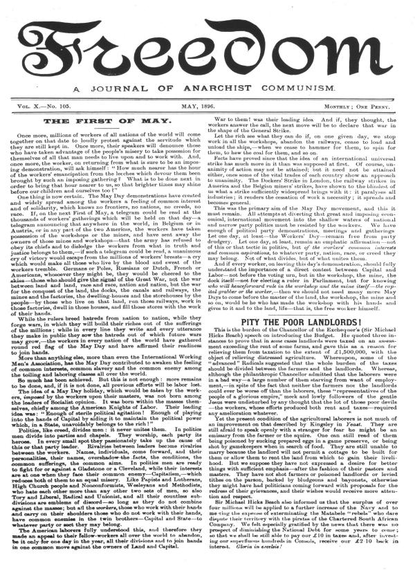 Freedom vol 10. no 105 (May 1896) | libcom.org
